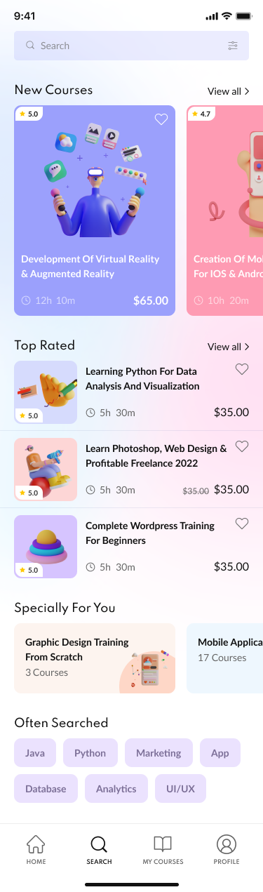 Nuton – Online Learning React Native App | Expo 50.0.11 | Frontend | Authentication by George_Fx